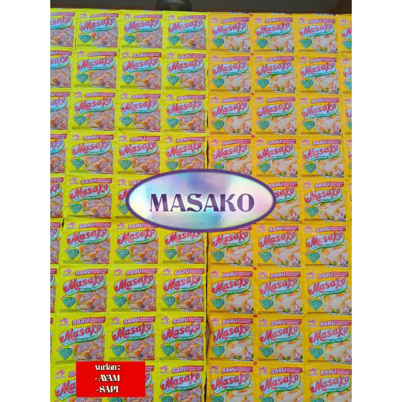 Jual MASAKO Penyedap Rasa Bubuk Kaldu Rasa Ayam & Sapi ( 1renteng isi ...