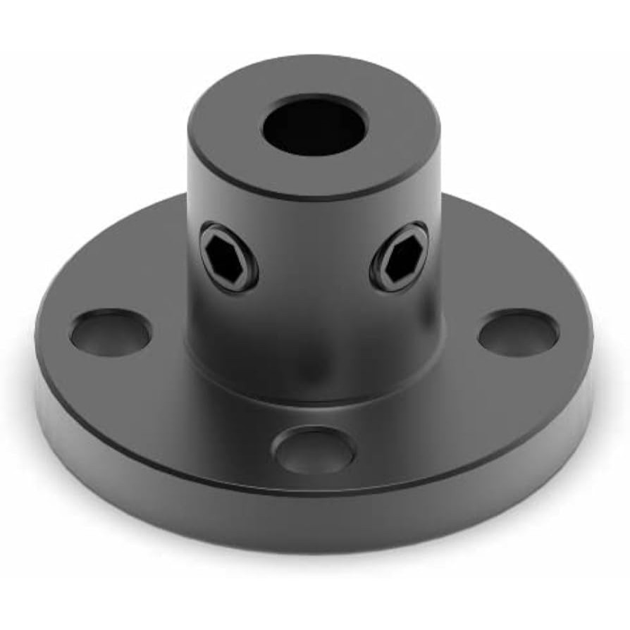 Jual Black Aluminum 3mm Shaft Hub to wheel Flange Coupling Bracket roda ...