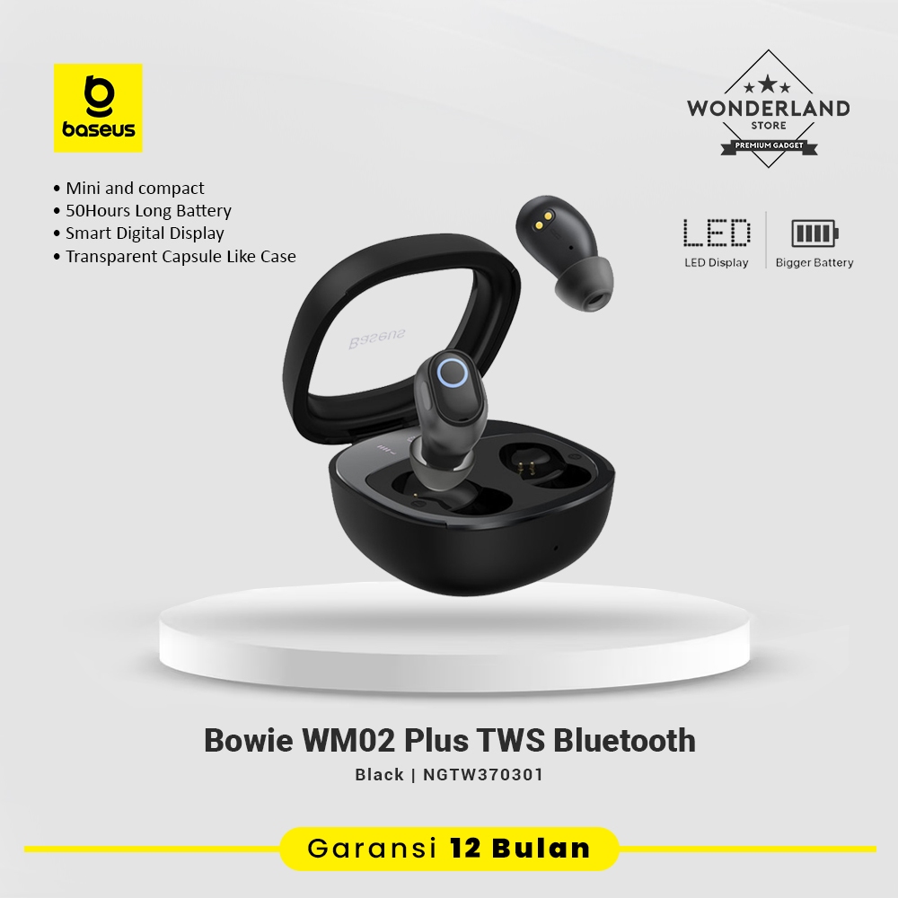 Jual Baseus TWS Bowie WM02+ Plus with Display Battery Indicator Low ...