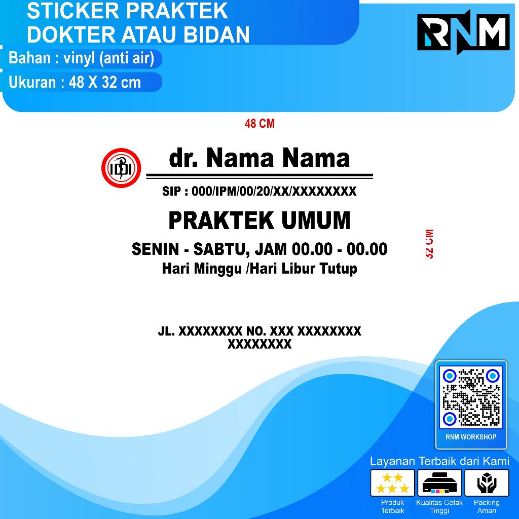 Jual STICKER PRAKTEK DOKTER ATAU BIDAN 48 X 32 | Shopee Indonesia
