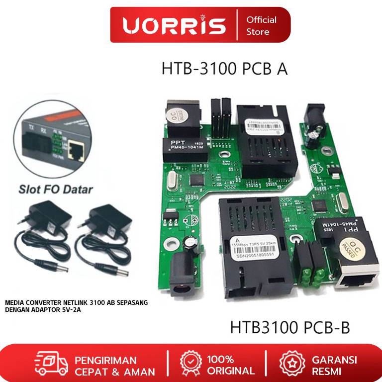 Jual KODE M99X PCB NETLINK HTB31 A B Side A Side B Fiber Optic Media ...