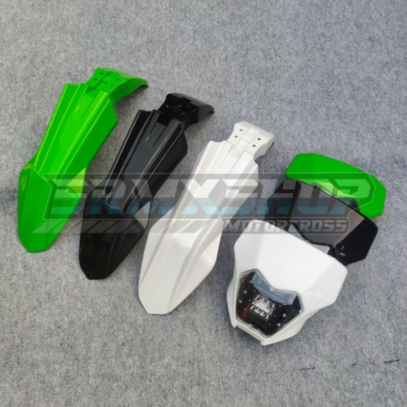 Jual Spakbor depan dan headlamp 12 led KLX 230 lampu led 12 mata | Shopee Indonesia