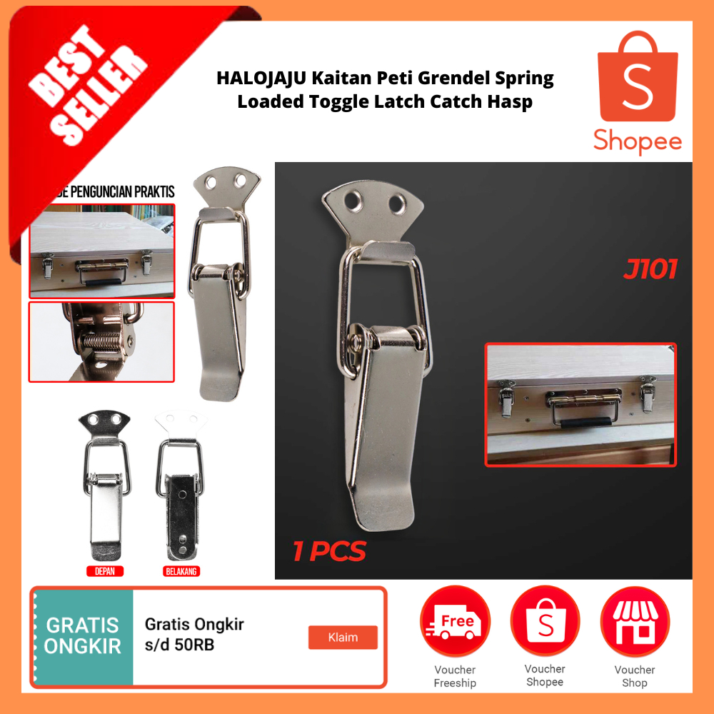 Jual Kaitan Peti Grendel Spring Loaded Toggle Latch Catch Hasp / Gesper ...