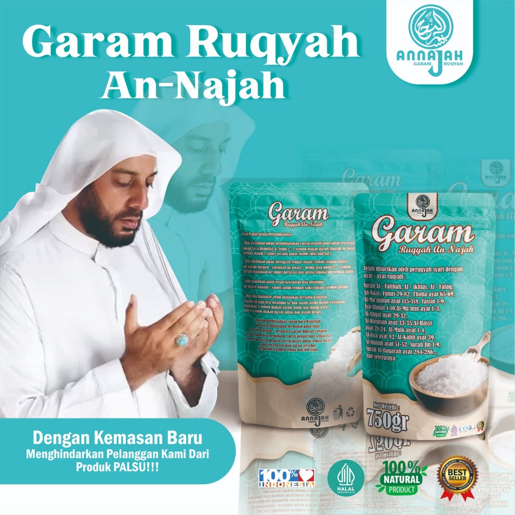Jual ORIGINAL PRODUK - GARAM RUQYAH ANNAJAH solusi untuk membuang aura ...