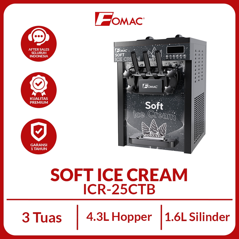 Jual FOMAC Mesin Pembuat Es krim 3 Tuas Soft Ice Cream Machine ICR ...