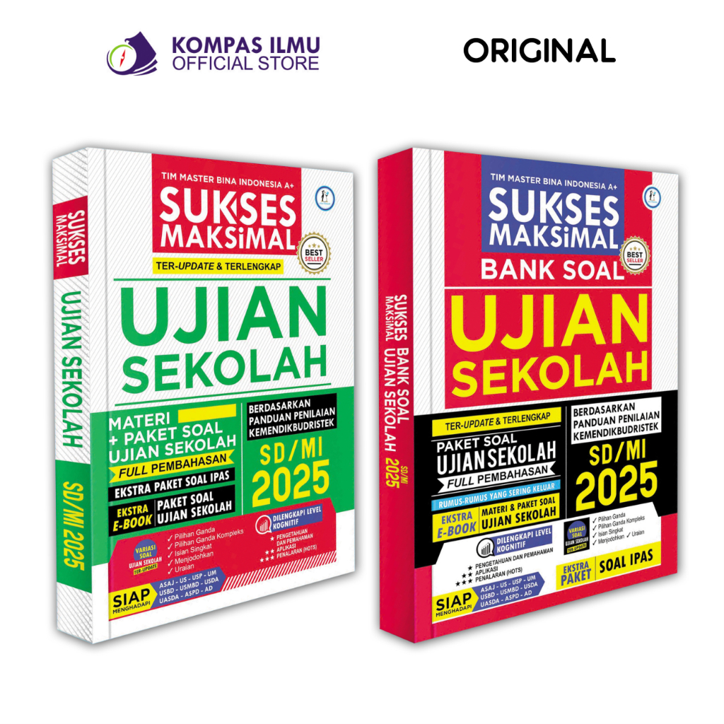 Jual Buku Ujian Sekolah SD 2025 | Sukses Maksimal Bank Soal US SD 2025 ...
