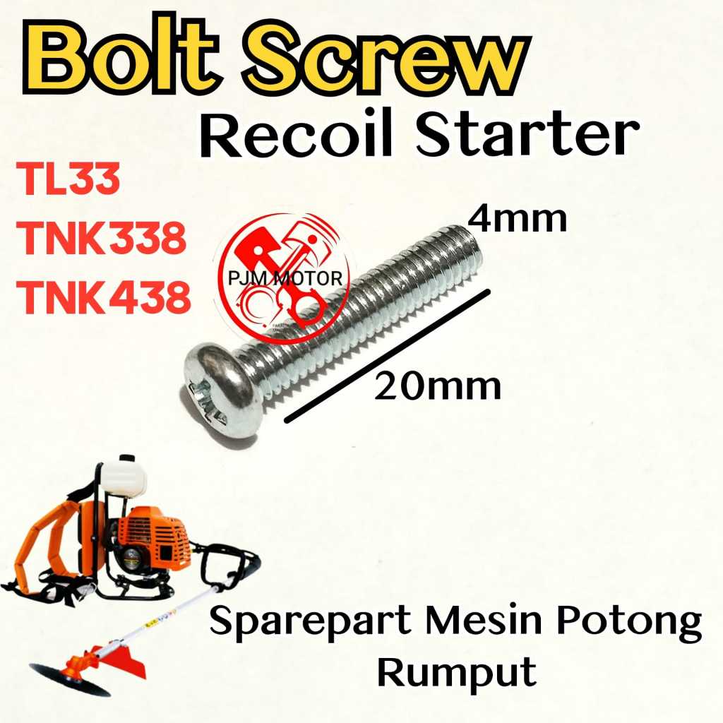 Jual TL33 baut kap engkol stud recoil starter mesin potong rumput TNK 338 438 harga per buah ...