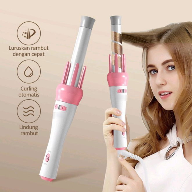 Jual Catokan Rambut Keriting Otomatis Keramik / Catokan Curly Rambut Spin Colokan Bulat Import ...