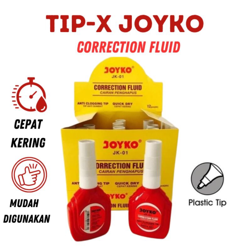 Jual Tipe-X/Setipo Penghapus Pulpen Cair JOYKO isi 12/pack ATK | Shopee ...