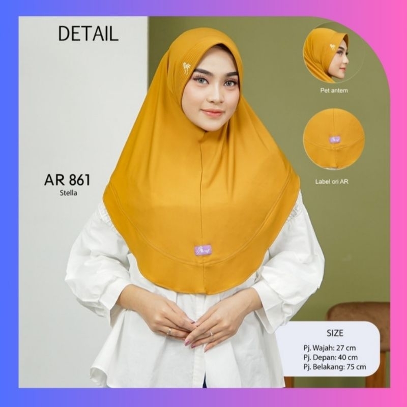 Jual Hijab Bergo Terbaru AR 861 By AR Rafi bergo berbahan adem dan ...