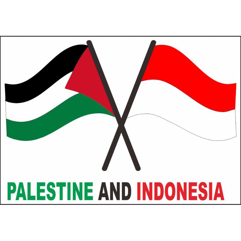 Jual Sticker cuting INDONESIA PALESTINA Bendera Stand With Palestine ...