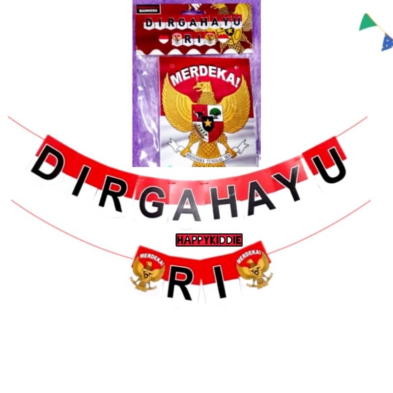 Jual DIRGAHAYU RI BANNER FLAG GANTUNGAN BACKDROP KEMERDEKAAN 17AN ...