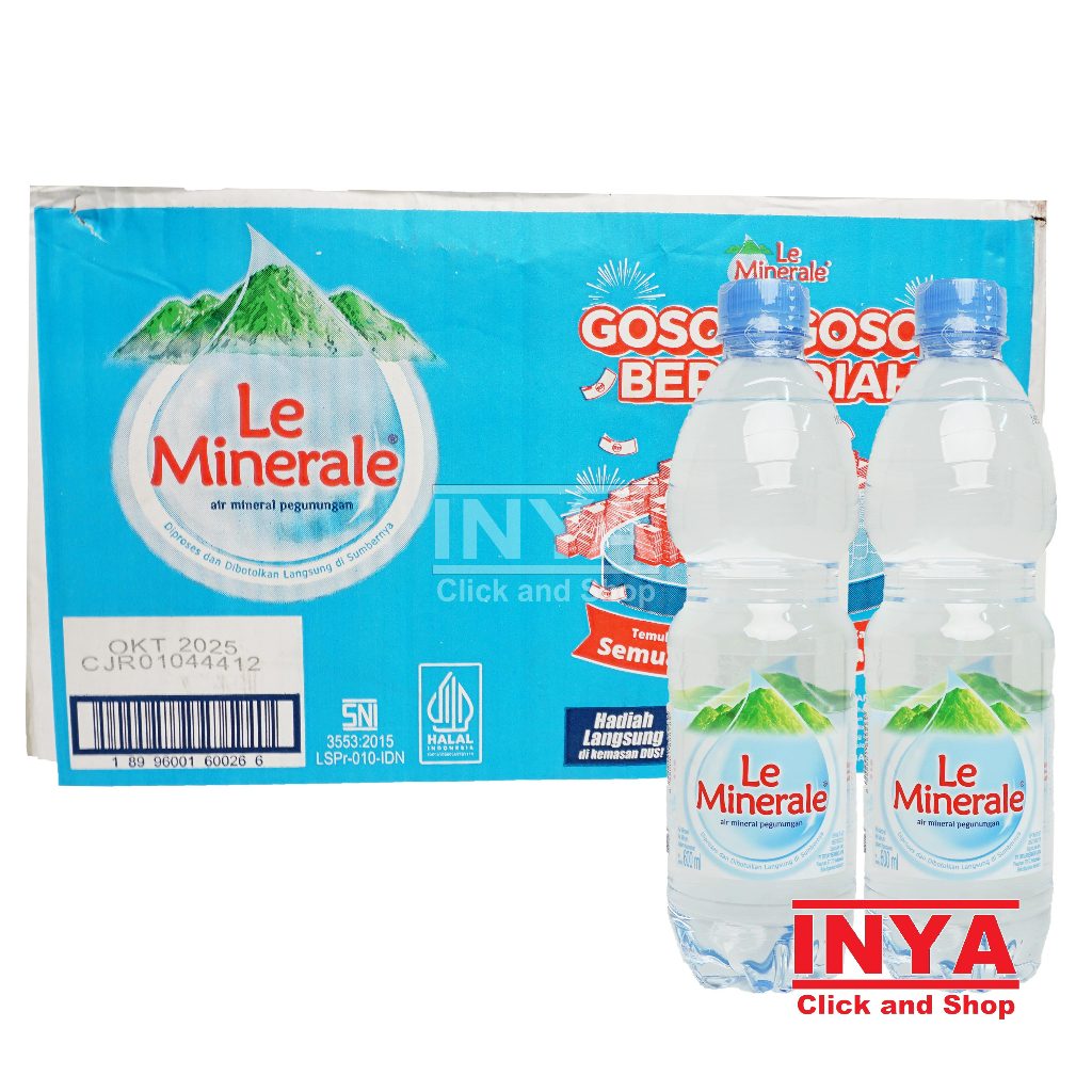 Jual Le Mineral Air Minum Kemasan 24x600ml BOX - Water | Shopee Indonesia