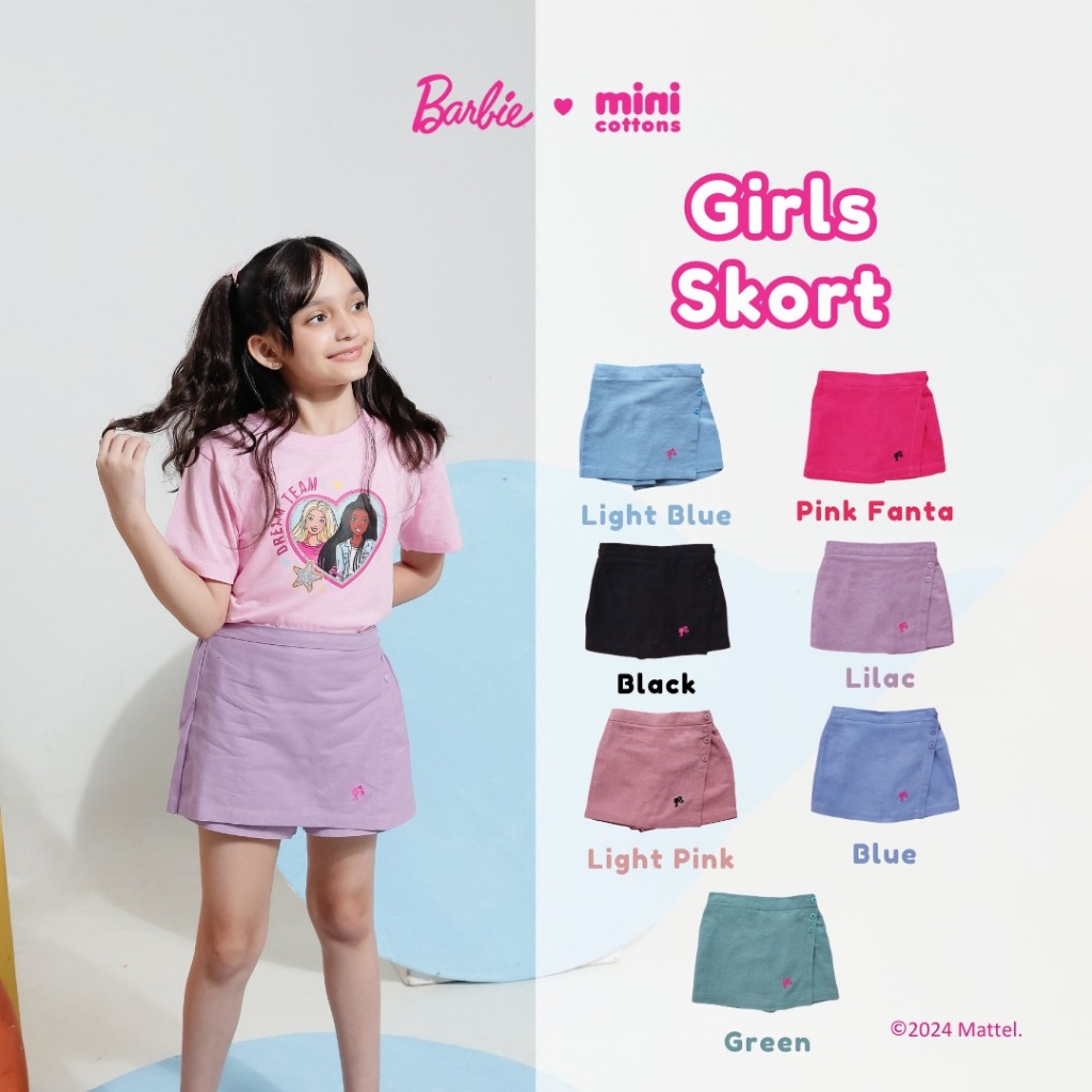 Jual Barbie x Minicottons Girls Skort Rok Anak Perempuan 2-12 Tahun ...