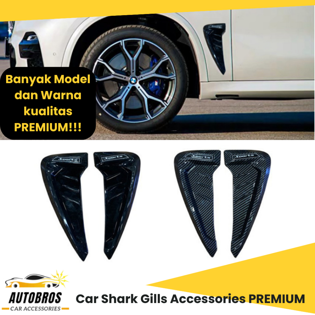 Jual Car Side Air Flow Vent Fender Hitam Air Flow VA-011 Side Air ...