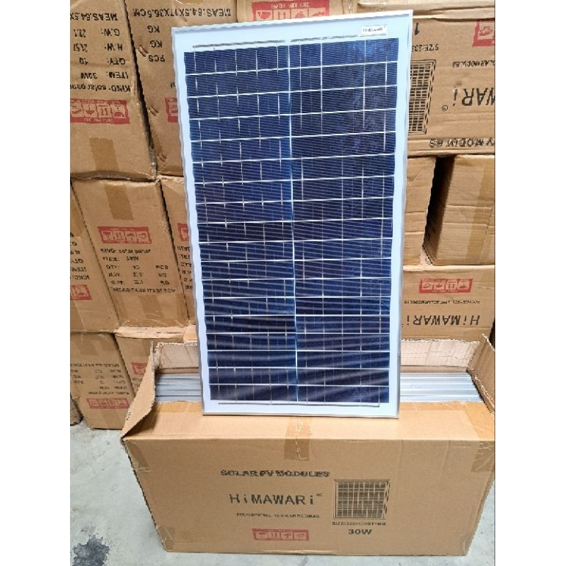 Jual Solar Panel Polycrystalline 30WP HIGH QUALITY HIMAWARI | Shopee ...