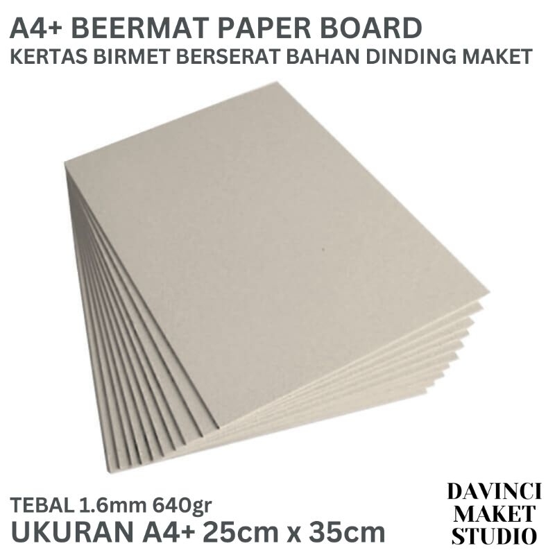 Jual A4 Kertas Birmet Beermat Birmat Bahan Maket 20cm x 30cm 1.6mm ...