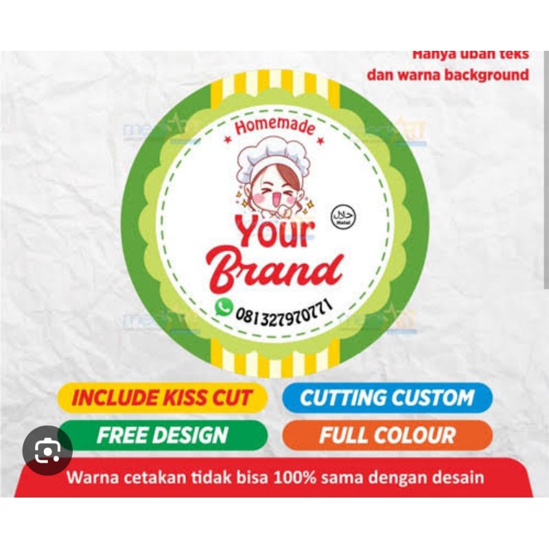 Jual stiker label nama makanan dan minuman gratis design isi 100 ...