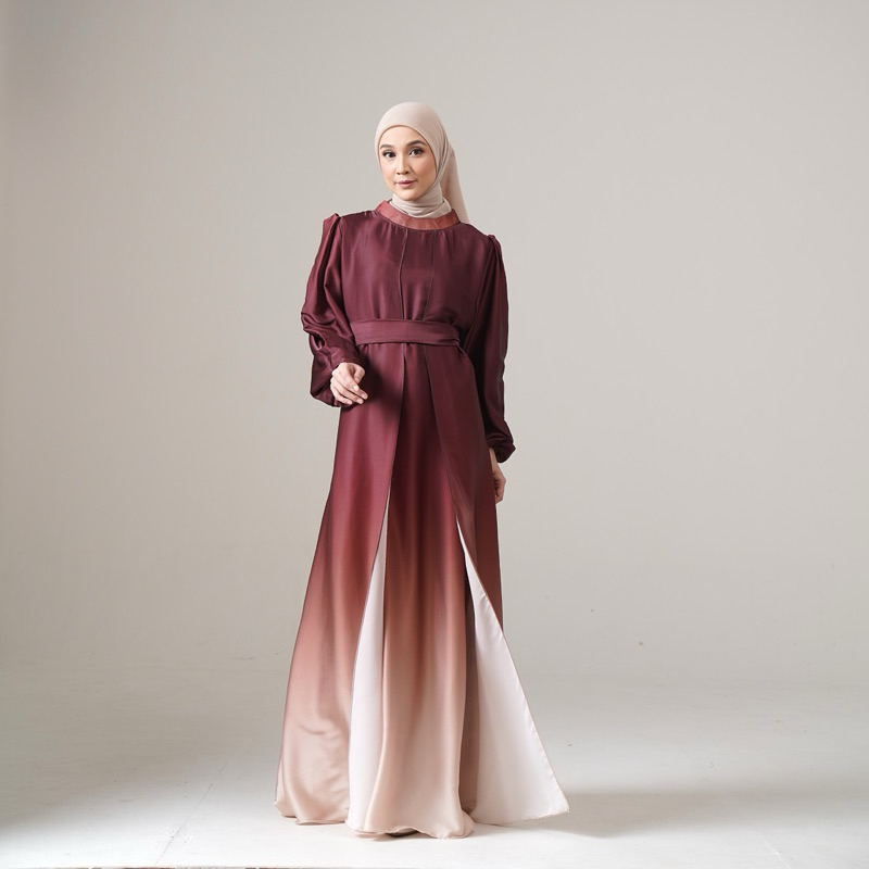 Jual Candy Outfitku - Sabilla Dress Gradasi Gamis Silk Sutra Gradasi ...