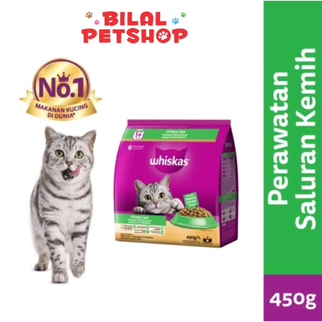 Jual Whiskas Makanan Kucing Kering Dewasa Urinary Care 450g Cat Food ...