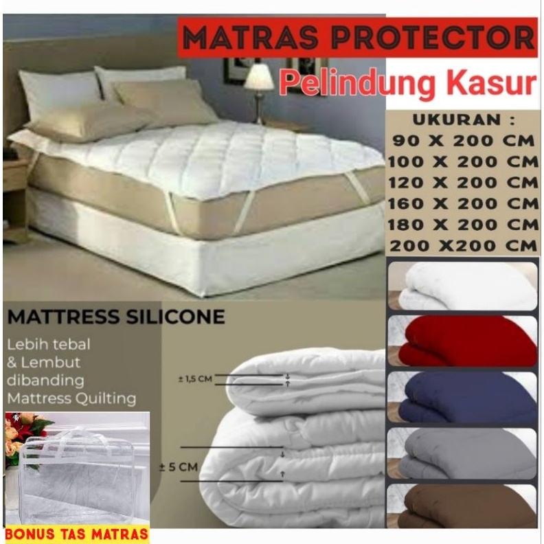 Jual DAHSYAT Matras Protector Premium Tebal Pelindung Kasur Ready Aneka ...