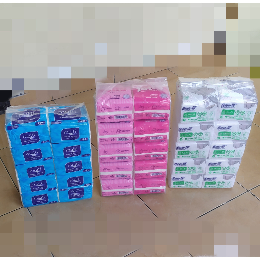 Jual Tisu Jolly, Multi, seeU dan Cassie (Jenis Pop Up) Paket 10pcs ...
