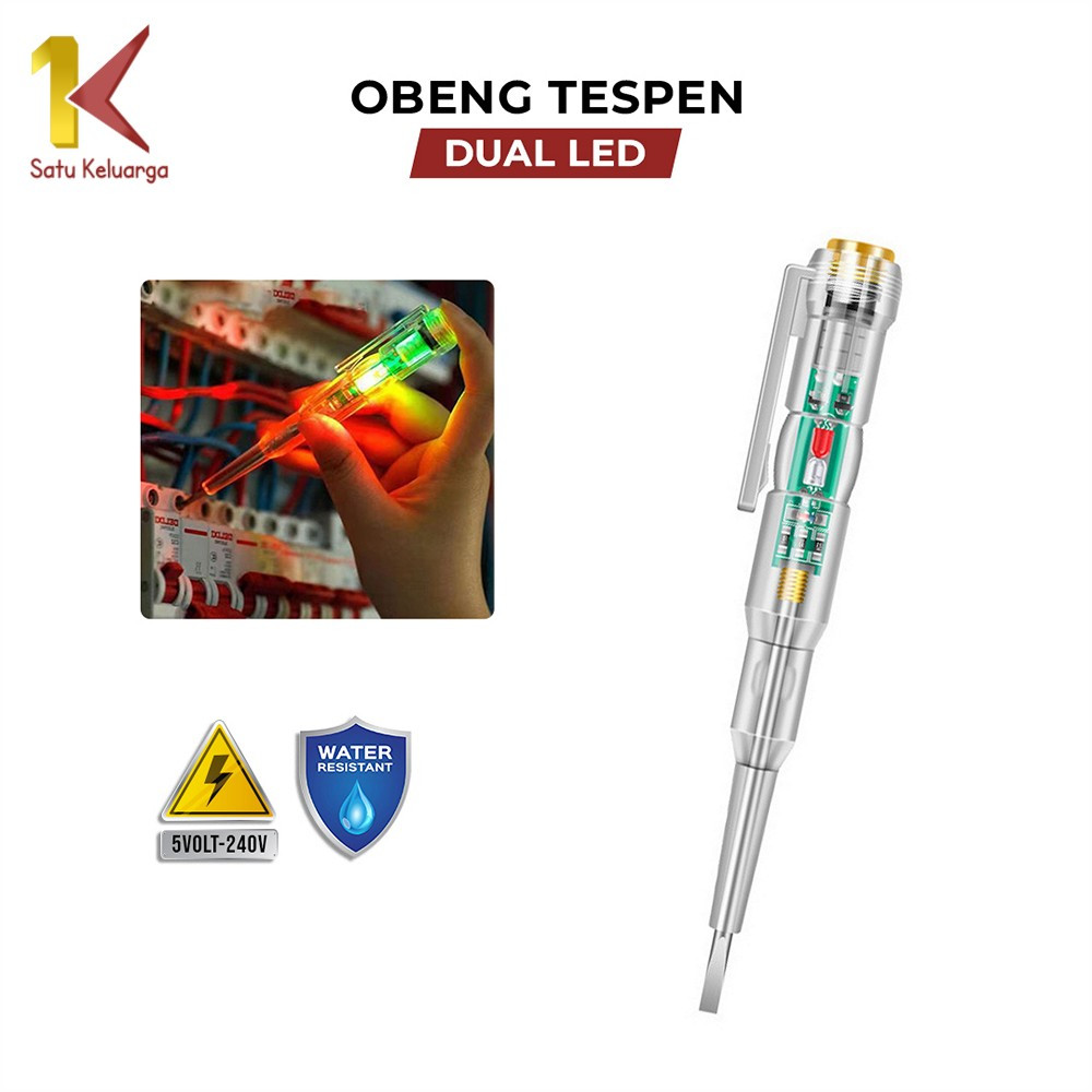 Jual Satu Keluarga Tespen Dual LED Obeng Tester Listrik With Indicator ...