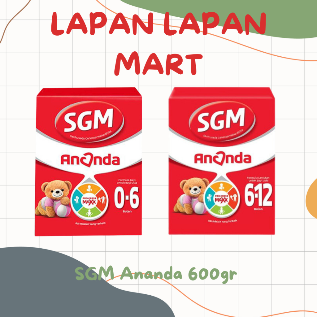 Jual SGM Ananda 0-6Bulan / 6-12Bulan 600gr | Shopee Indonesia