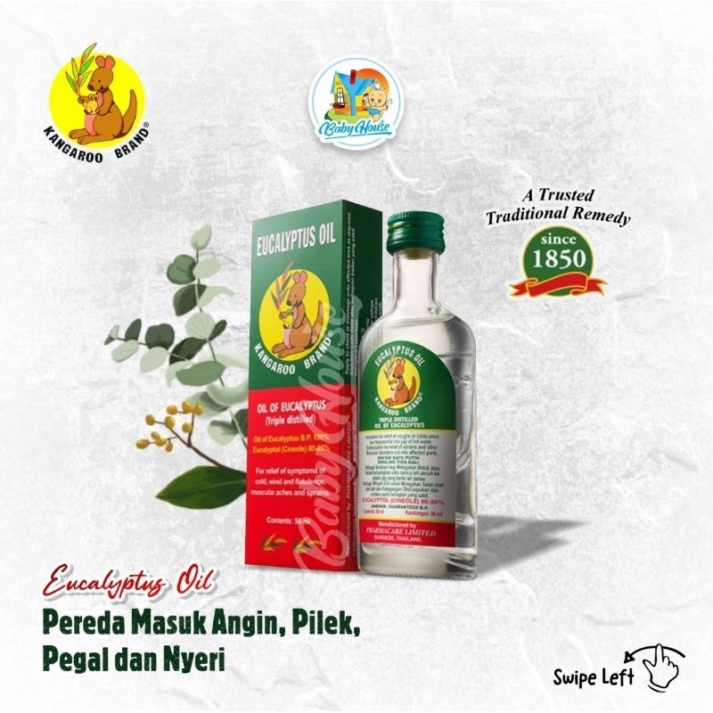 Jual Kangaroo Eucalyptus Oil 56ml Full Size| Minyak Kayu Putih Asli ...