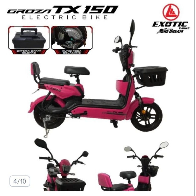 Jual Sepeda Listrik 14 X 2.50 EXOTIC GROZA TX150 by PACIFIC BIKE | Shopee Indonesia