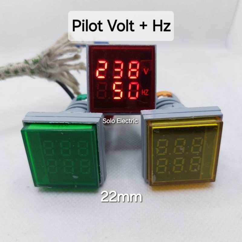 Jual Volt Meter Digital / Hz meter Digital / Pilot Lamp Volt Hz ...