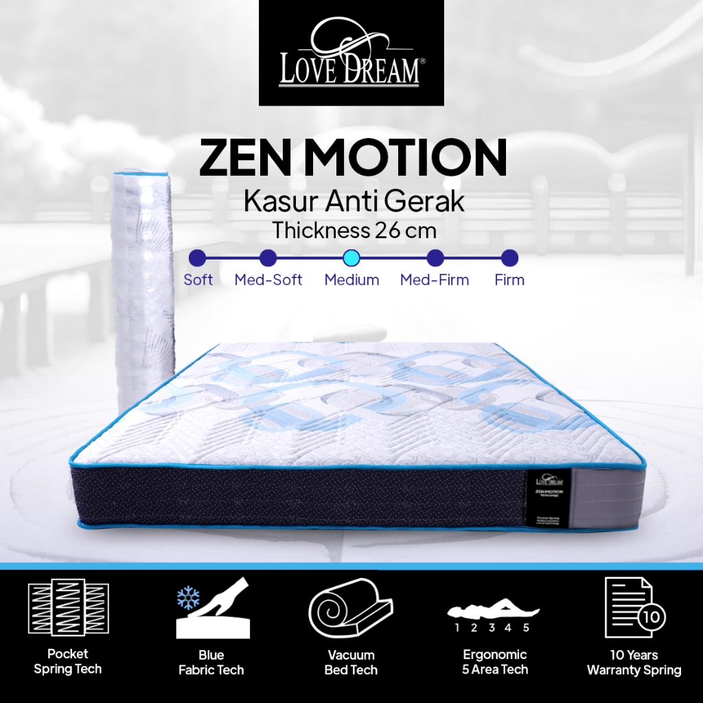 Jual Love Dream Zen Motion - Kasur Spring Bed In a Box / Pocket Spring ...