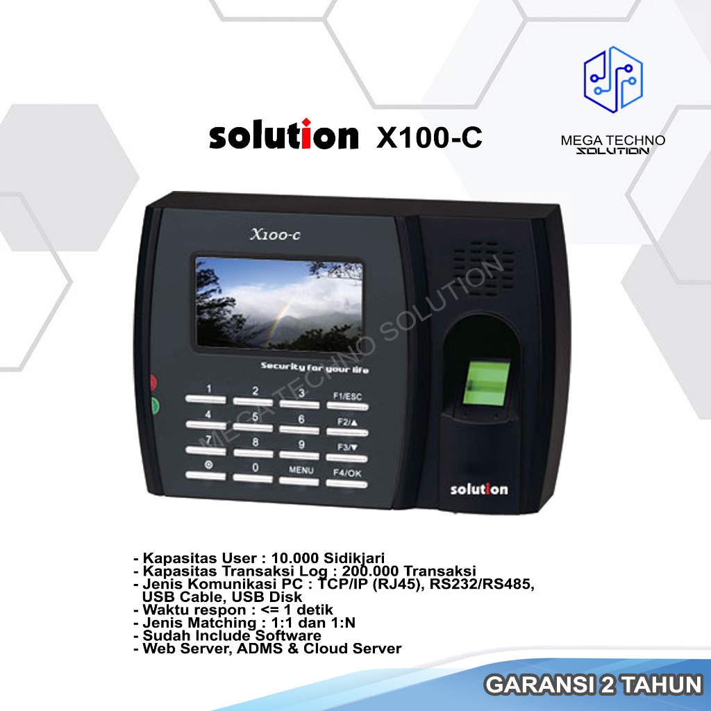 Jual Mesin Absensi Sidik Jari Pin ADMS Solution - X100-C Web Server | Shopee Indonesia