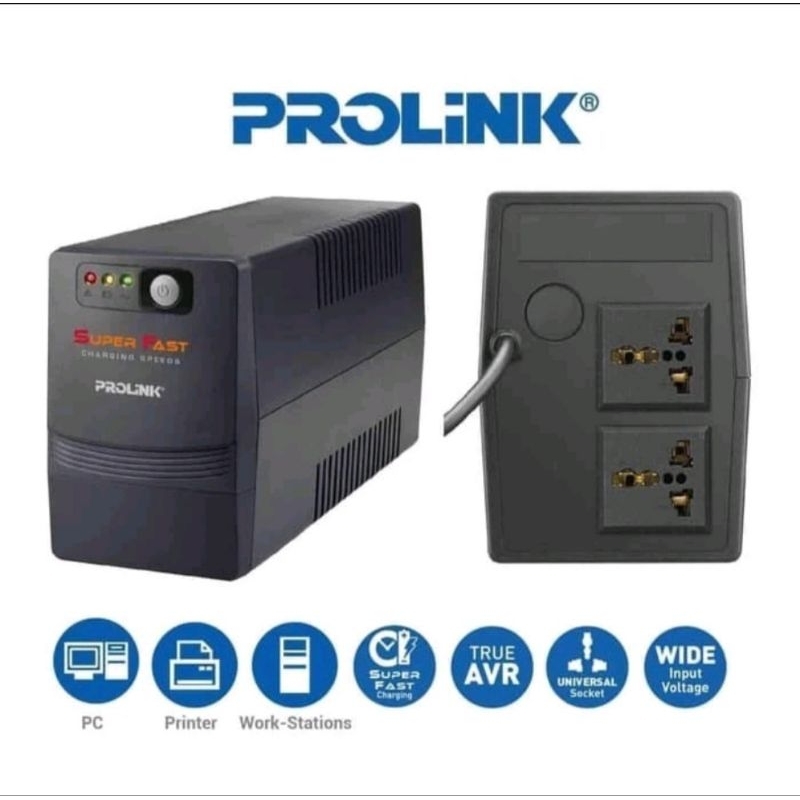 Jual Ups Prolink pro700sfc super fast charging with Avr - ups 650va pro ...