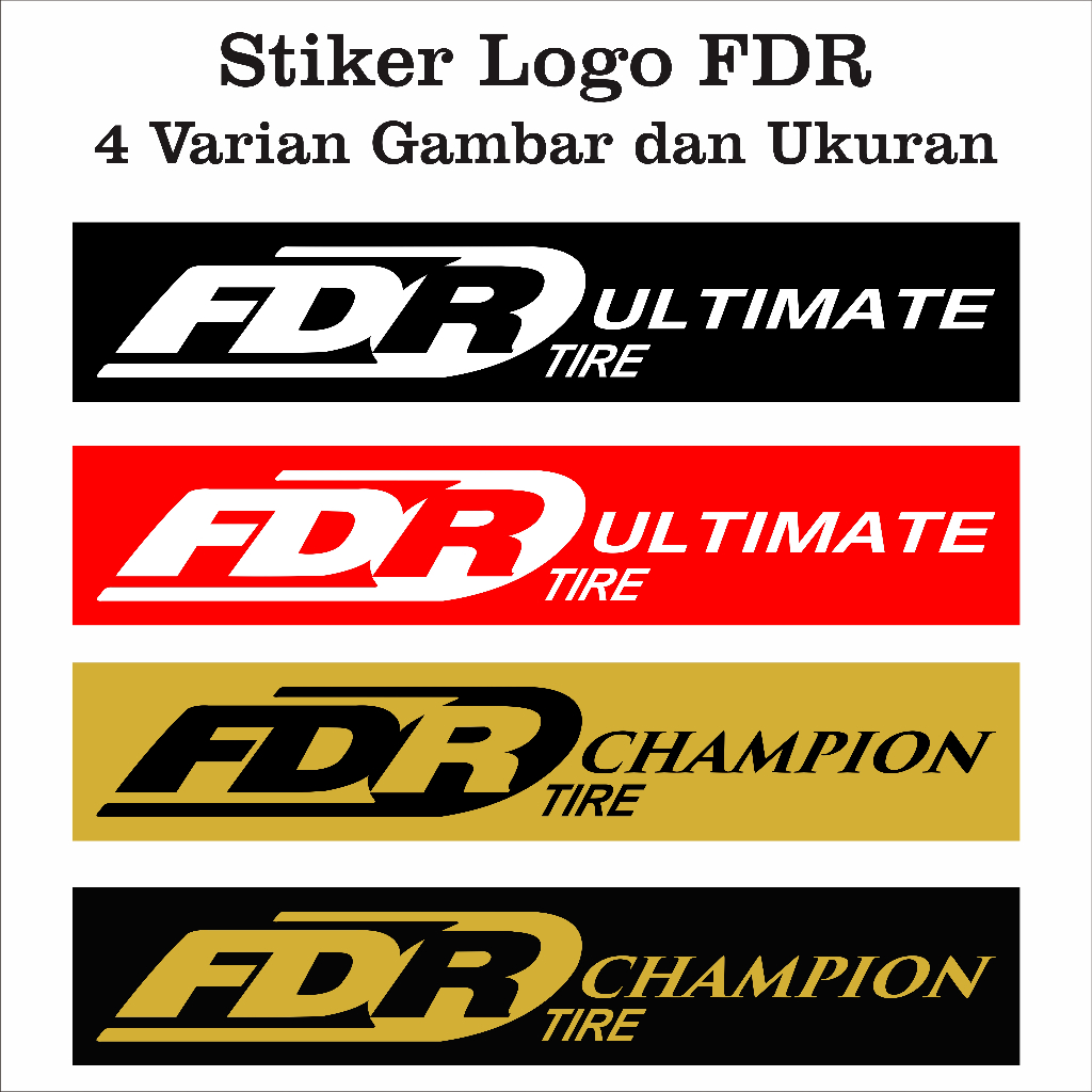 Jual STIKER FDR ULTIMATE / FDR CHAMPION WATERPROOF UNTUK MOTOR DAN ...