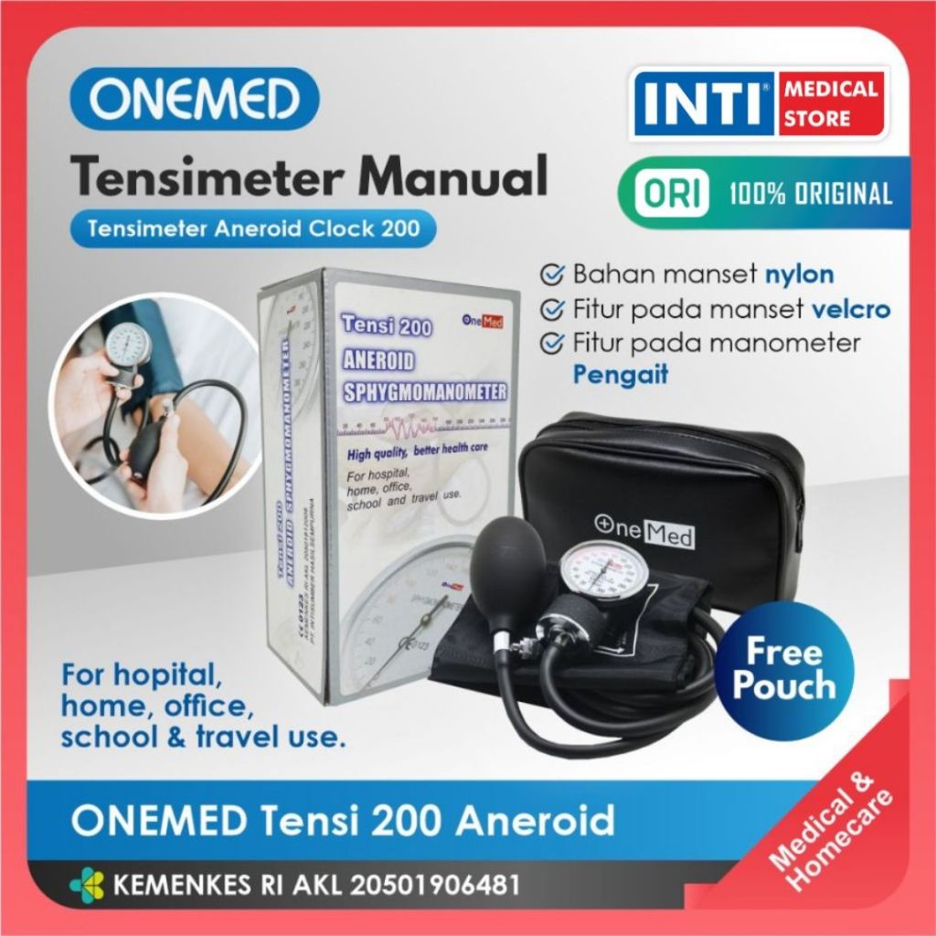 Jual ONEMED Tensi 200 Aneroid / Tensimeter Aneroid | Shopee Indonesia