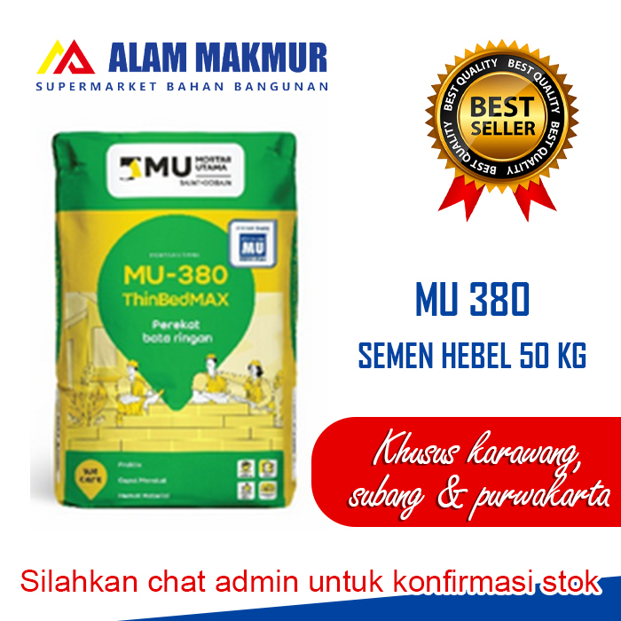 Jual MU 380 Mortar Utama Semen Instant Perekat Lem Bata Ringan Hebel ...