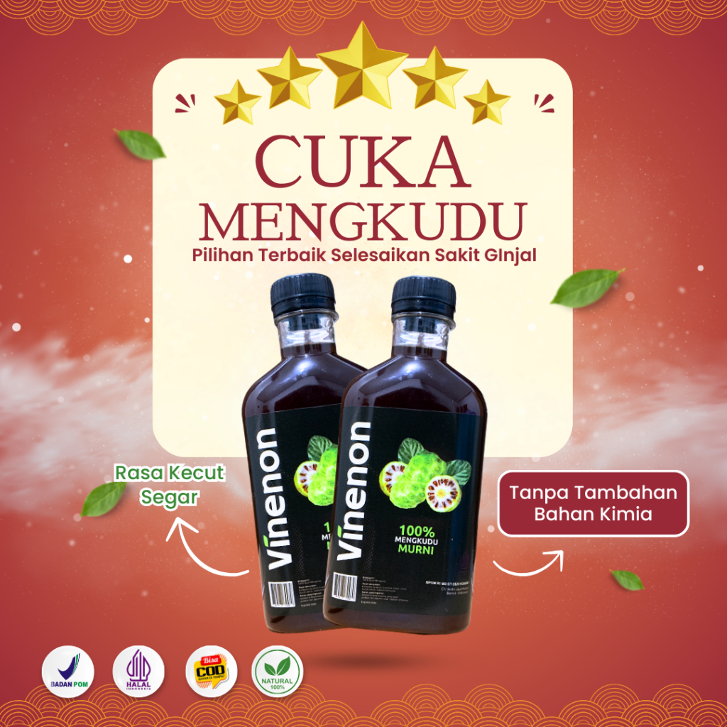 Jual Vinenon - Cuka Mengkudu - Ampuh Atasi Masalah Batu Ginjal - Halal ...
