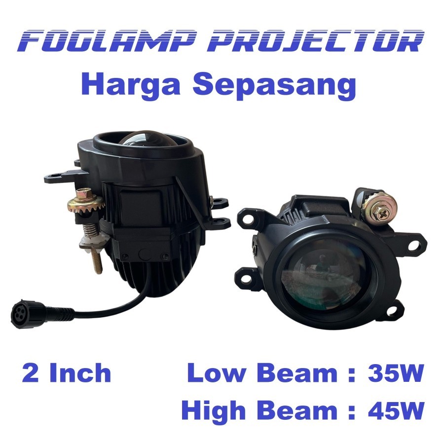 Jual Foglamp Projector Q8 2 Inch LED BiLED Lampu Kabut Mobil 45 Watt ...