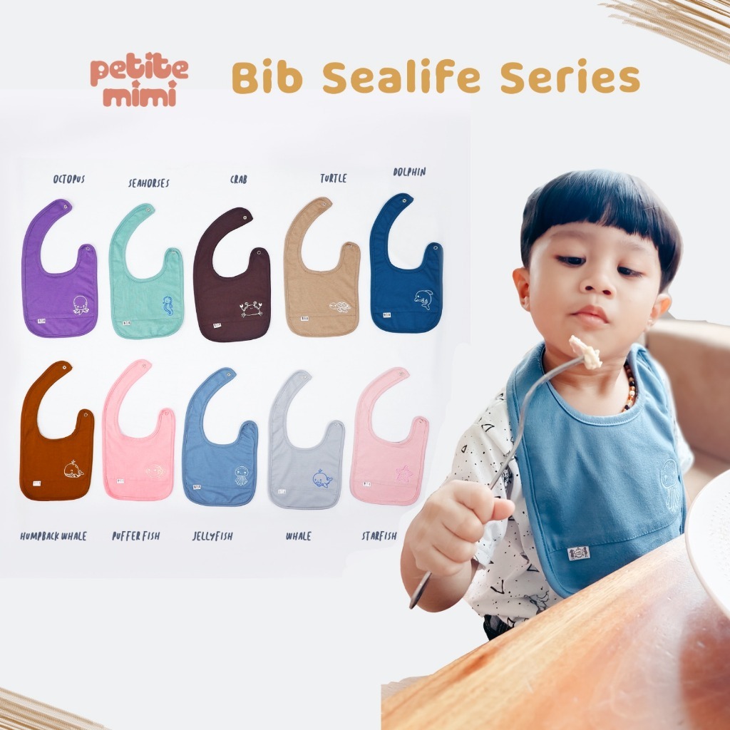 Jual Petite Mimi Bip Slaber Bayi Celemek Makan - Celemek Mpasi Bayi ...