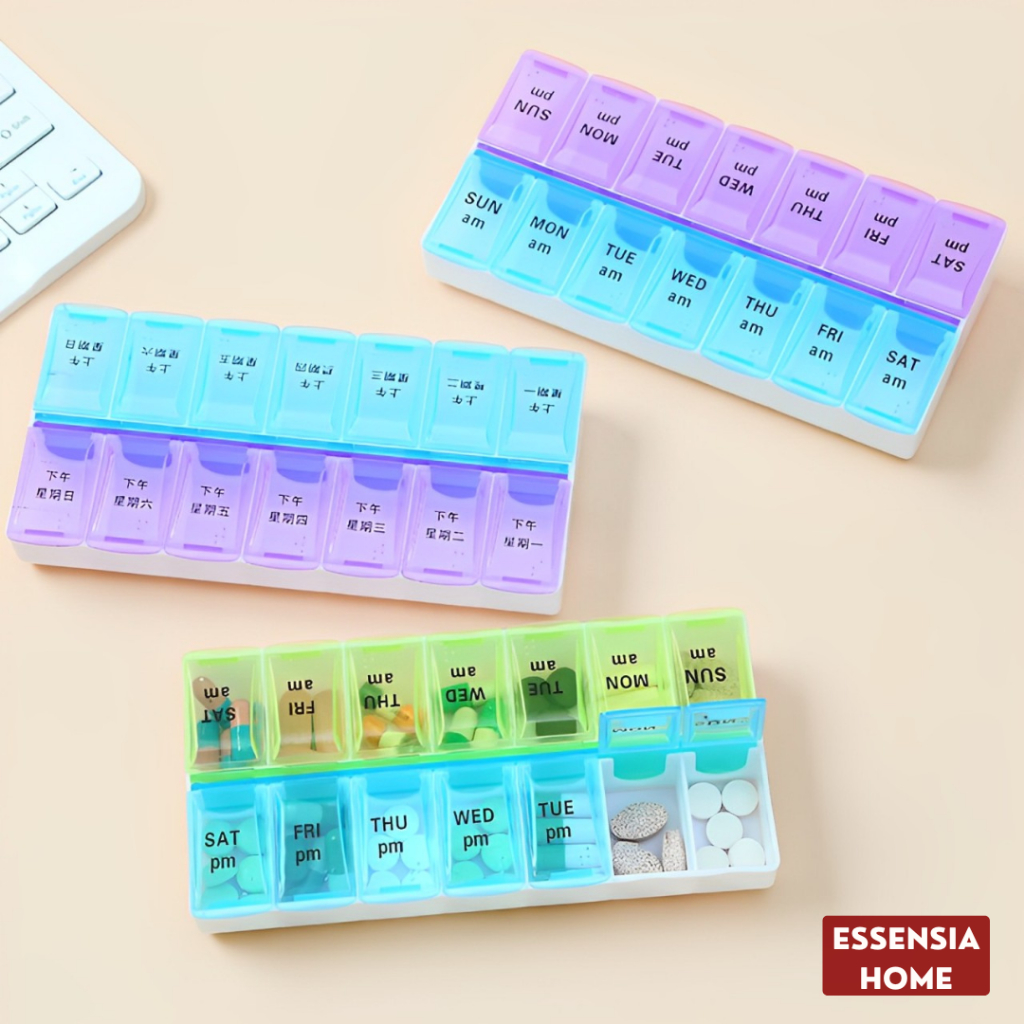 Jual ESSENSIA Kotak Obat Tempat Obat Harian Medicine Box Kotak Obat 7 ...