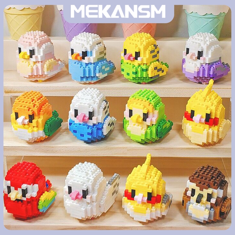 Jual MEKANSM Mainan Partikel Kecil Rakitan Blok Bangunan Plastik Burung ...