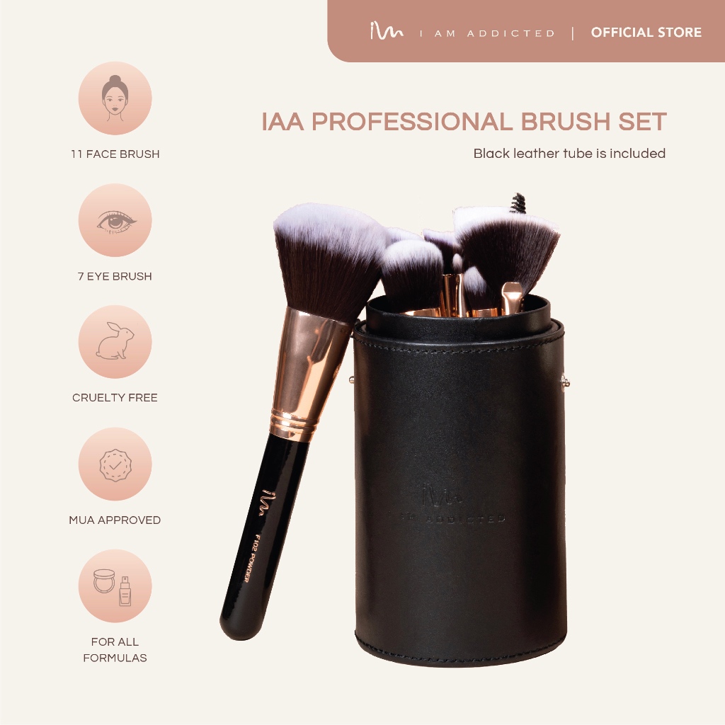 Jual 18 Piece Professional Brush Set (Stippling) - I Am Addicted ...