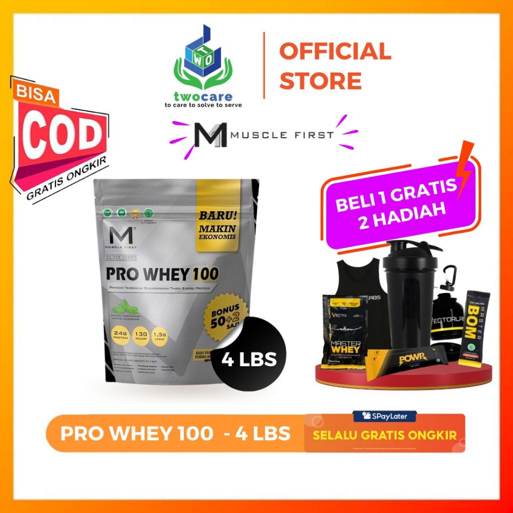 Jual Muscle First PRO WHEY 100 M1 PRO WHEY 100 4LB 4 LB 1,8kg Whey Concentrate Protein Isolate ...