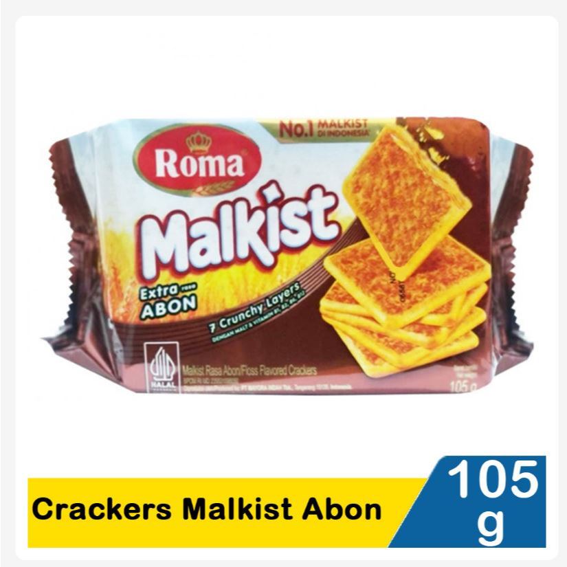 Jual Roma Crackers Malkist Abon / Sweet Malkist / Belgian Style Cokelat ...