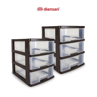 Jual Laci Mini [DIANSARI] - M Container Susun 3 dan 4 transparant / Rak ...