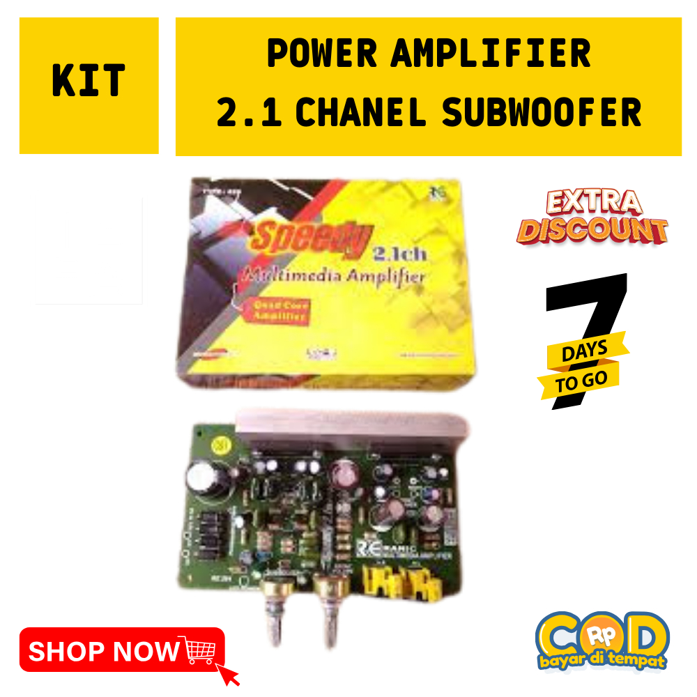 Jual Kit Power Amplifier Subwoofer 2.1 Channel 12V DC | Shopee Indonesia