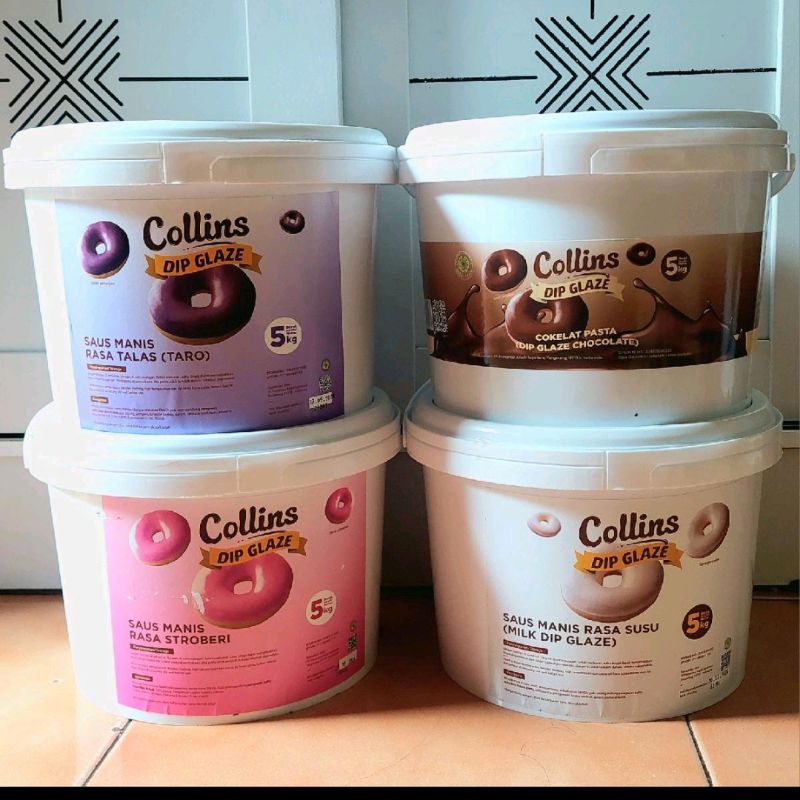 Jual Collins Dip Glaze 5 Kg Topping Roti Kue Snack Makanan Toping ...