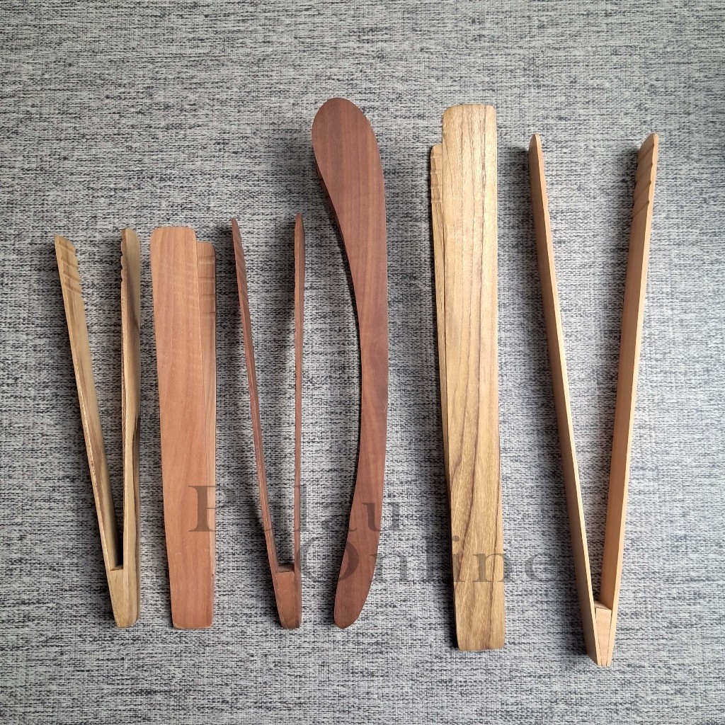 Jual L - Capitan Makanan / Penjepit Kayu Sawo / Capit Makanan / Wooden ...