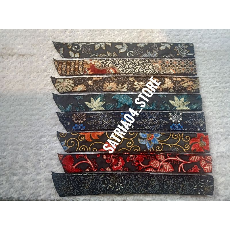 Jual syal mini motif batik/scrarf mini model Korea/slayer mini tali ...